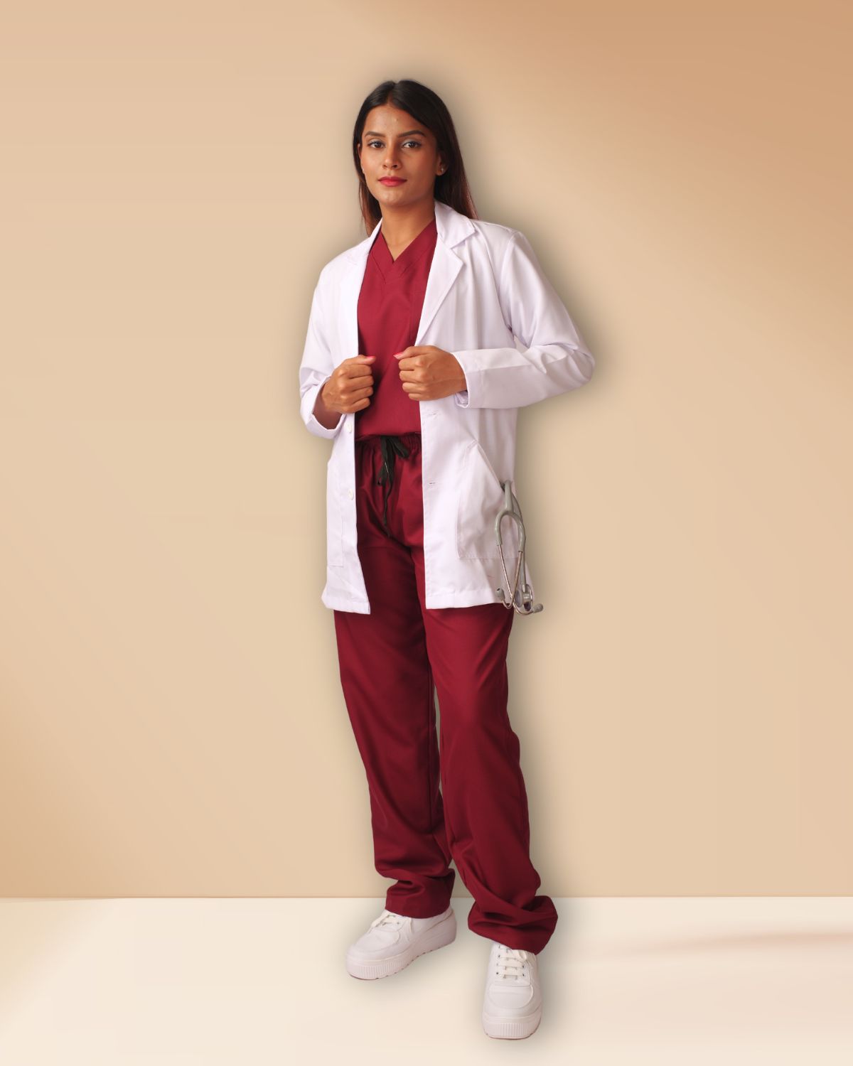 Order White Long Sleeve Lab Coat for Medical Professionals